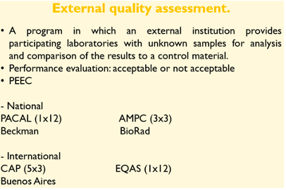 Clase digital 5. Analytic and post-analytic quality control - Recursos ...